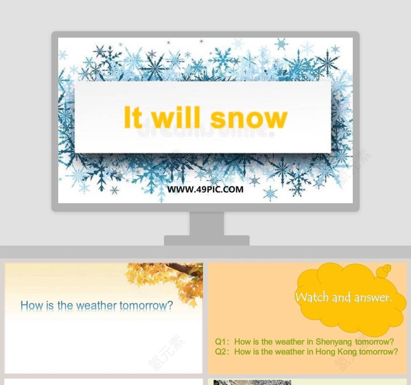 It will snow教学ppt课件免费下载-演图网
